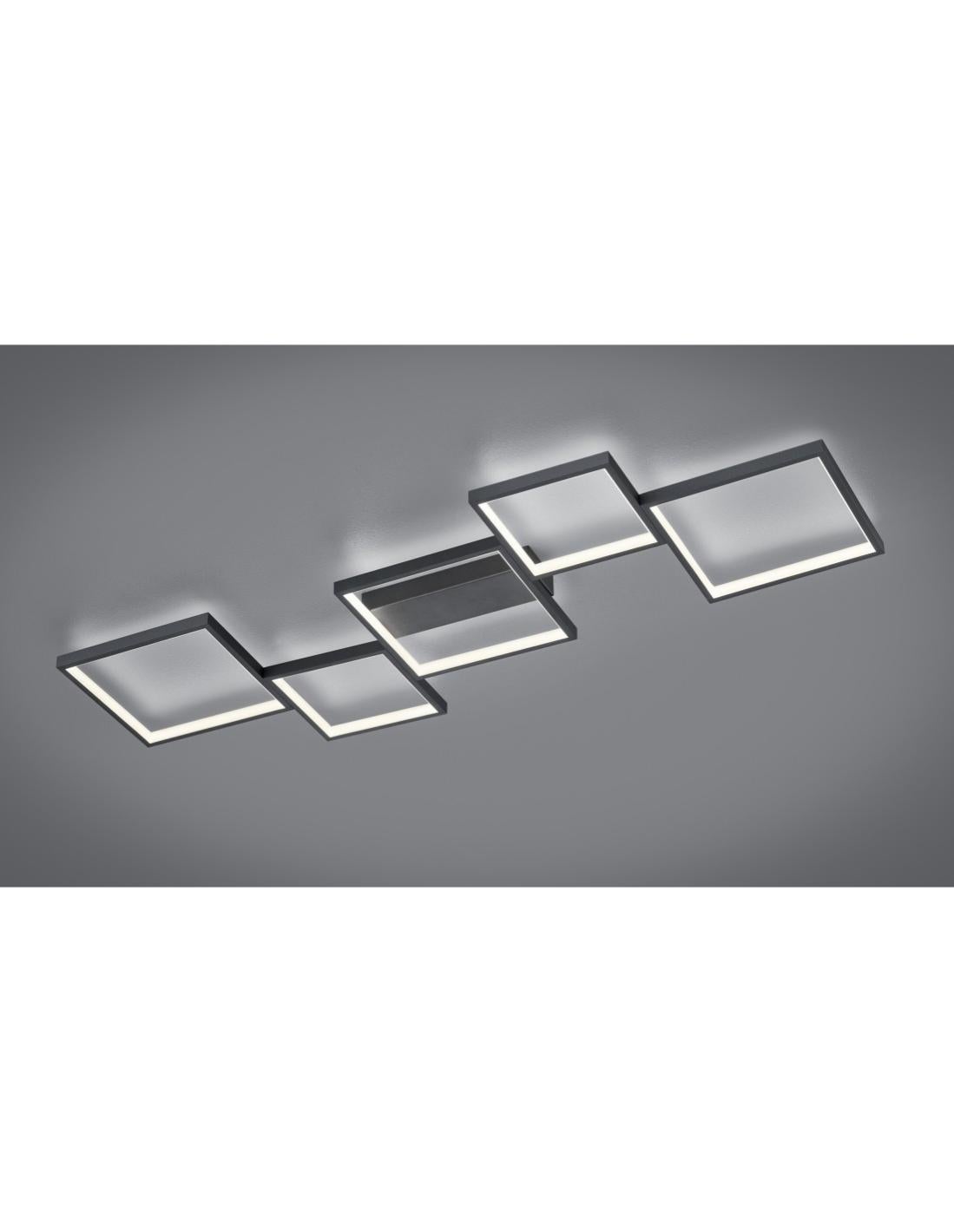 Plafoniera Led, "Sorrento", Metallo, Nero Opaco, 128x48x6cm | Leroy Merlin