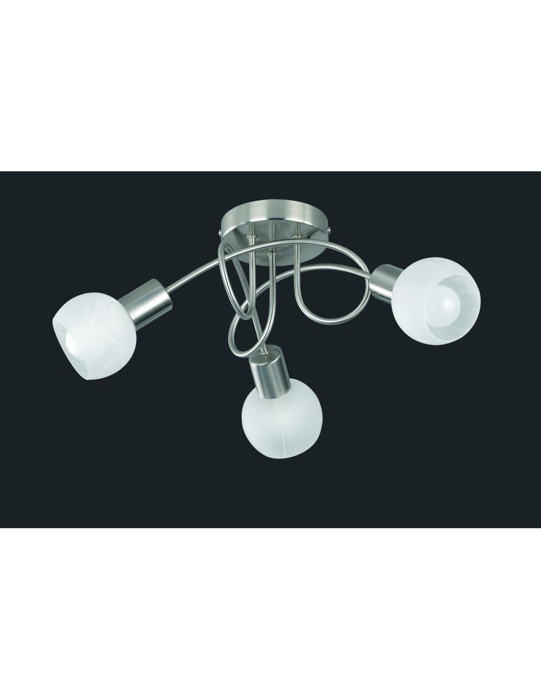 Faretto Da Soffitto Girandola 3 Led Antibes Nichel Trio Lighting ...