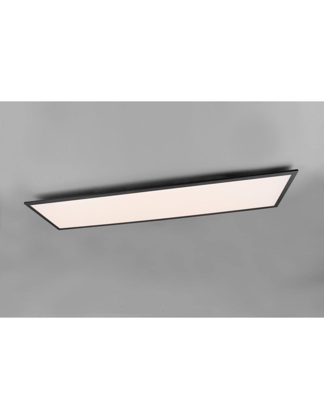 Lámpara de techo LED rectangular moderna Black Range Trio Lighting ...