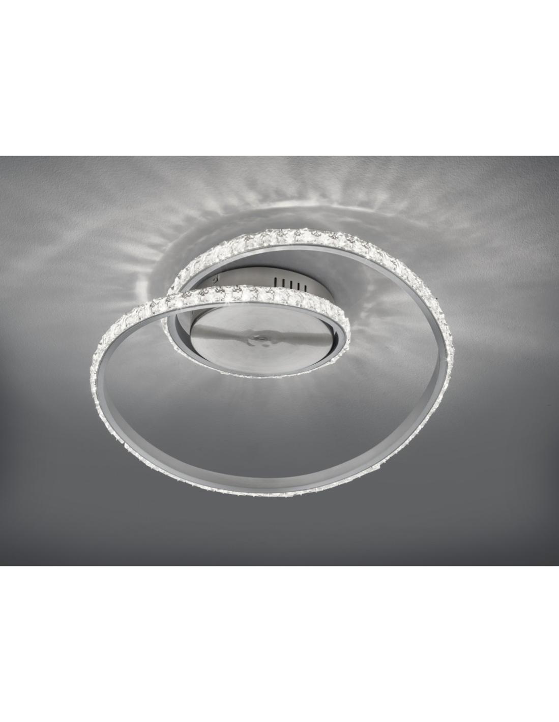 Plafoniera Moderna Rubin Led Dimmerabile RGB Effetto Cristallo Ø45 cm ...