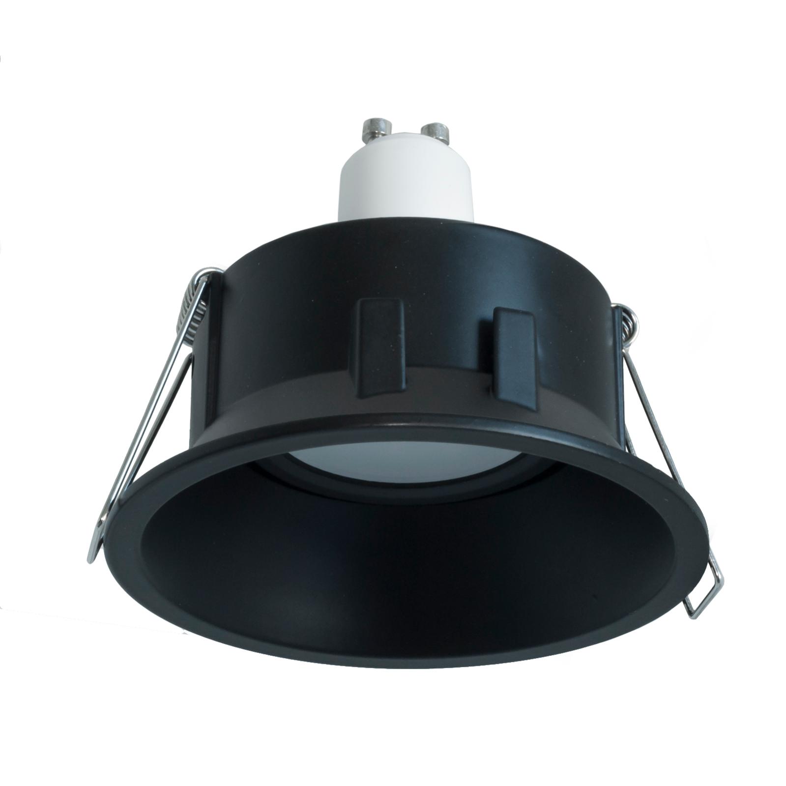 Faretto tondo retrocesso incasso foro 85mm lampada LED GU10 8W luci soffitto ingresso negozio ...
