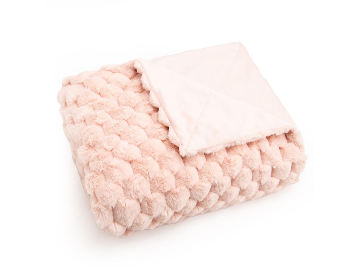 Plaid Diana 76 x 42 cm Vieux Rose - Amadeus | Leroy Merlin