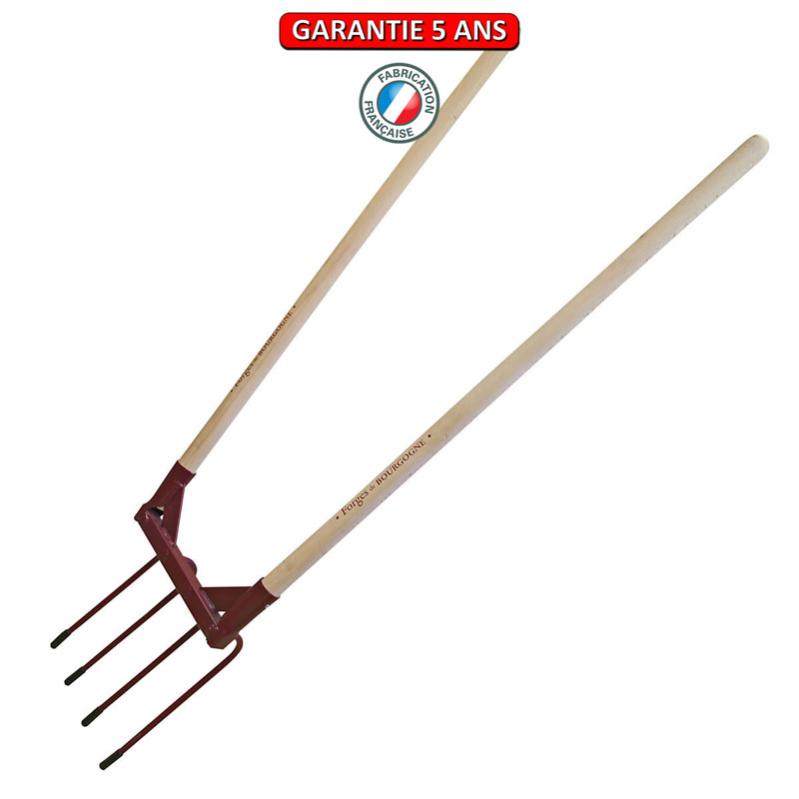 Bêche 3 dents AEROGRIF emmanché | Leroy Merlin