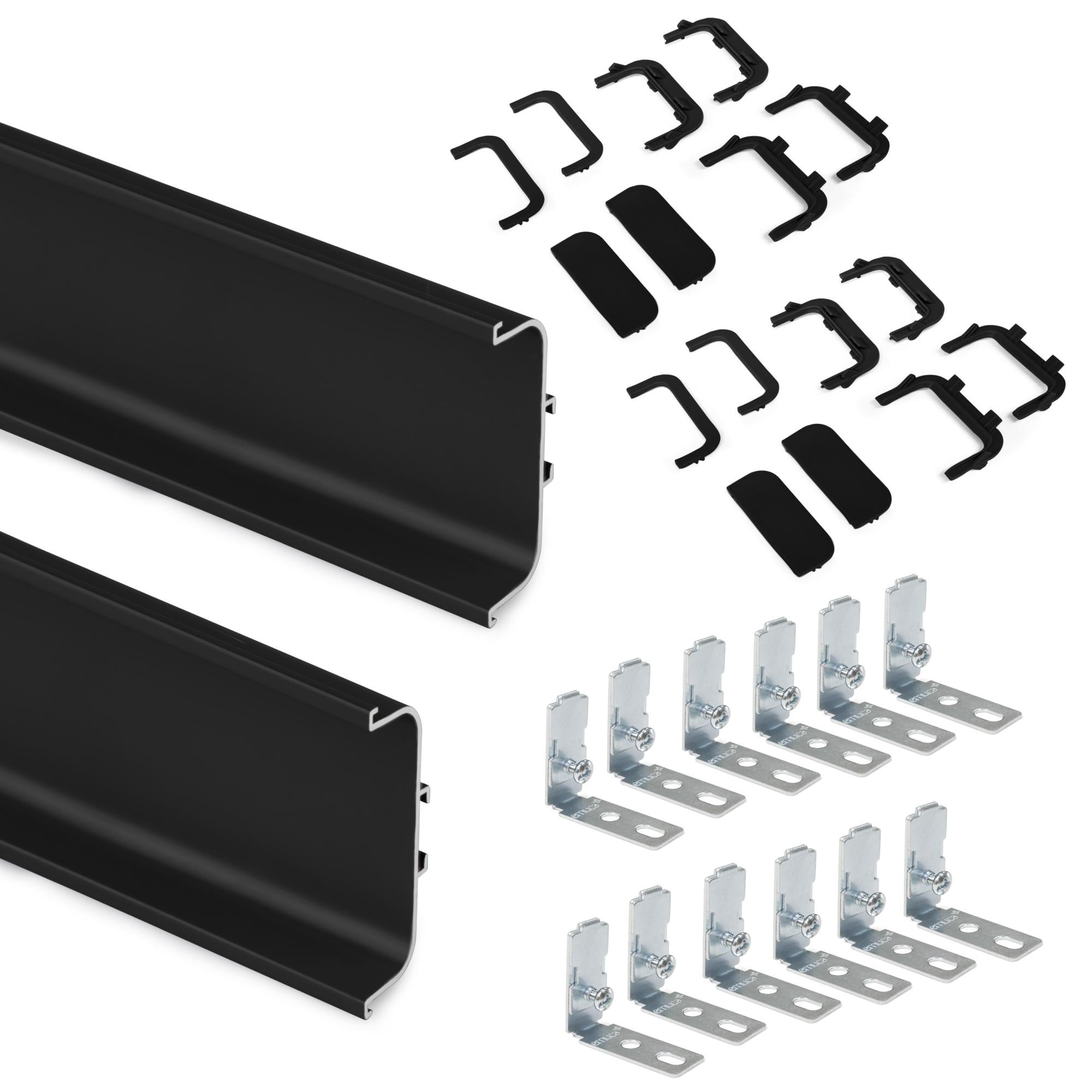 Emuca Kit profilo Gola centrale per mobili da cucina, Verniciato nero, Alluminio, 1 u. | Leroy ...