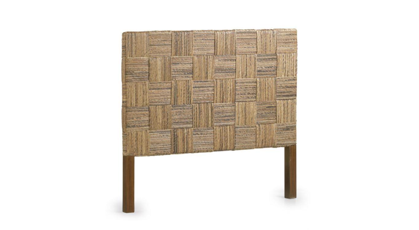 CABECERO DE MADERA DE MINDI Y RATÁN COLOR BEIGE 165 x 8 x 145 | Leroy ...