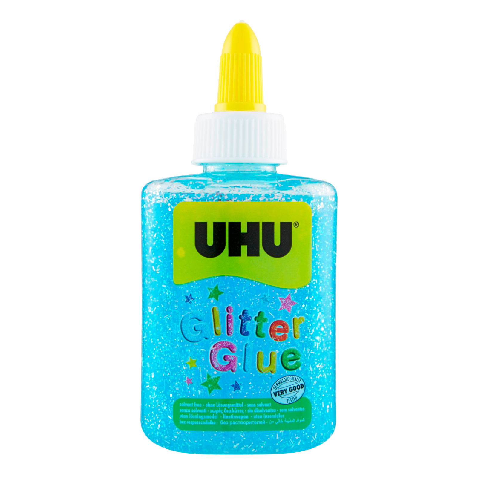 UHU Colla Glitterata Azzurra Glitter Glue Bottle - Flacone da 88,5ml ...