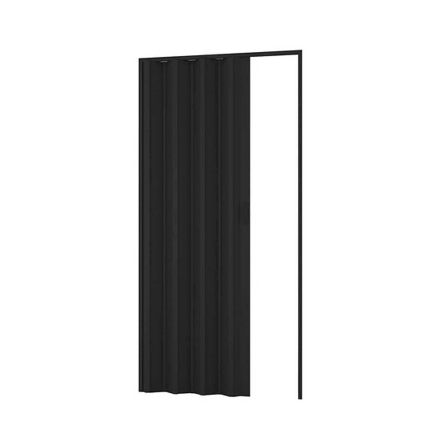 Porta a soffietto da interno in kit in PVC Nero 82x210 cm mod. Simona ...