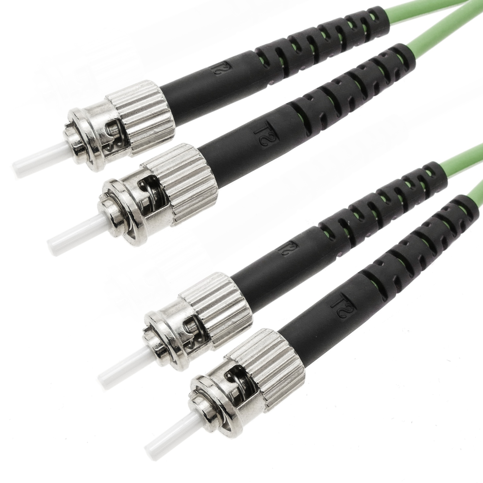 Cable de fibra óptica multimodo duplex OM5 50µm/125µm ST/PC - ST/PC ...