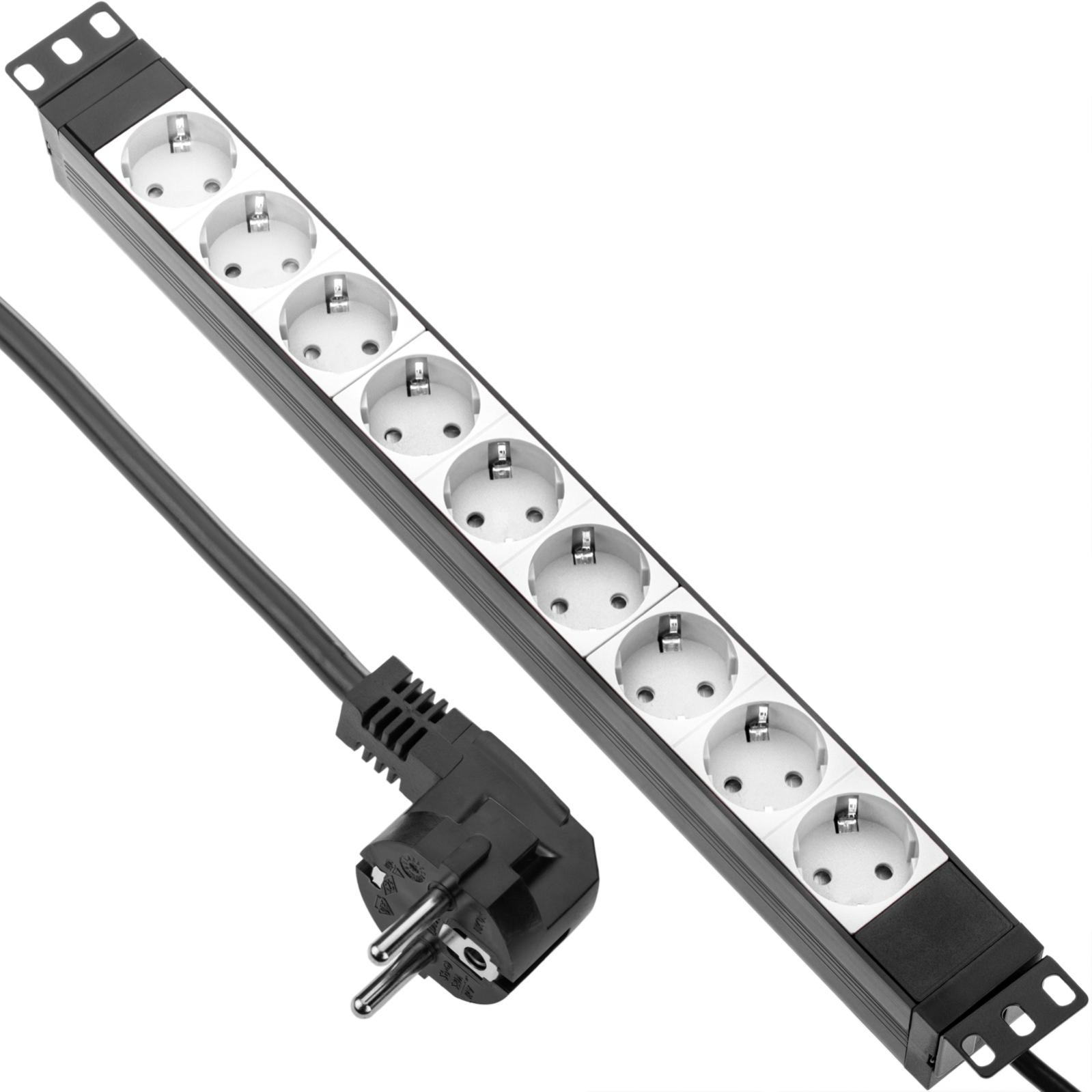 Multipresa con 9 prese schuko con custodia in plastica compatibile con ...