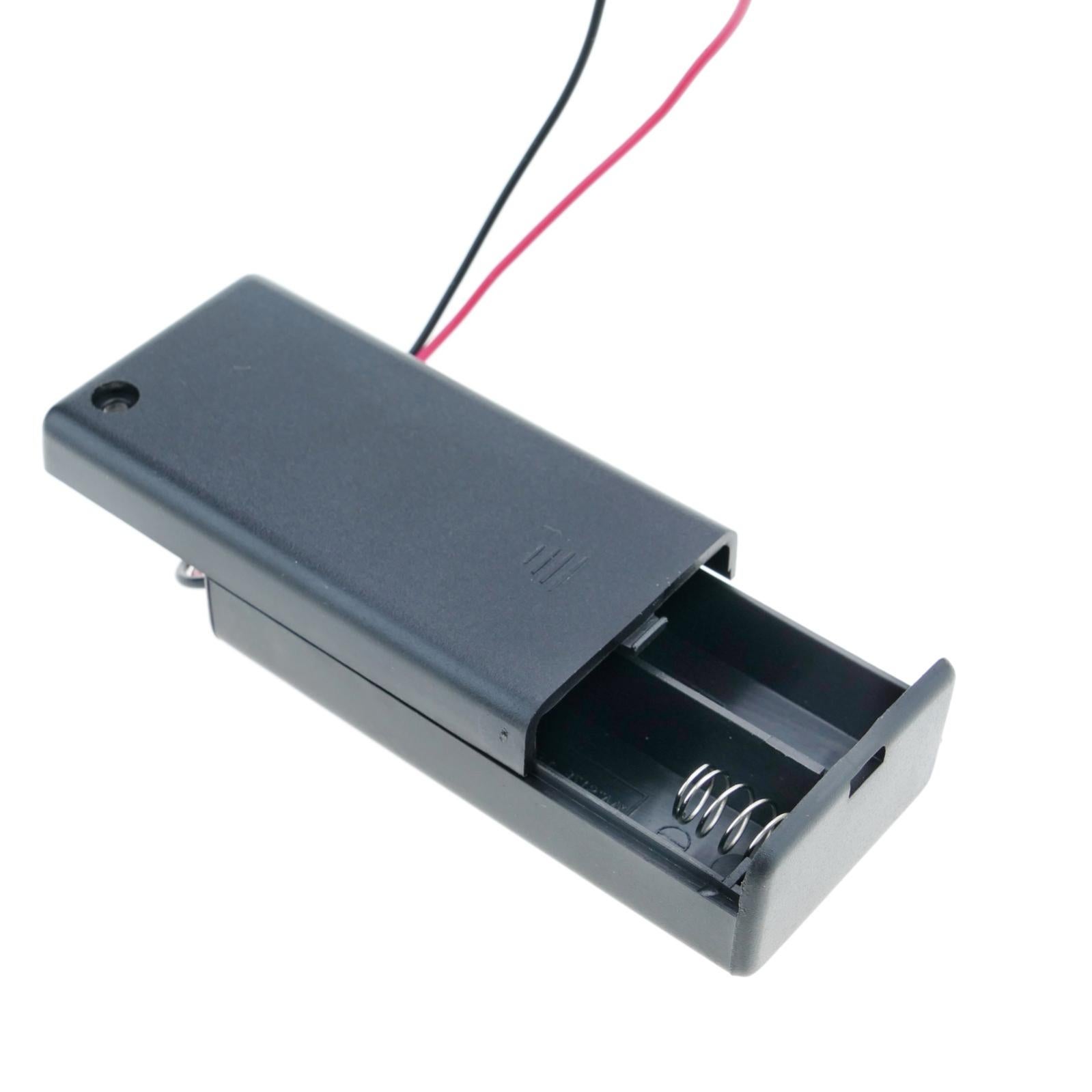 Boîtier porte-piles avec interrupteur pour 2 piles AA | Leroy Merlin