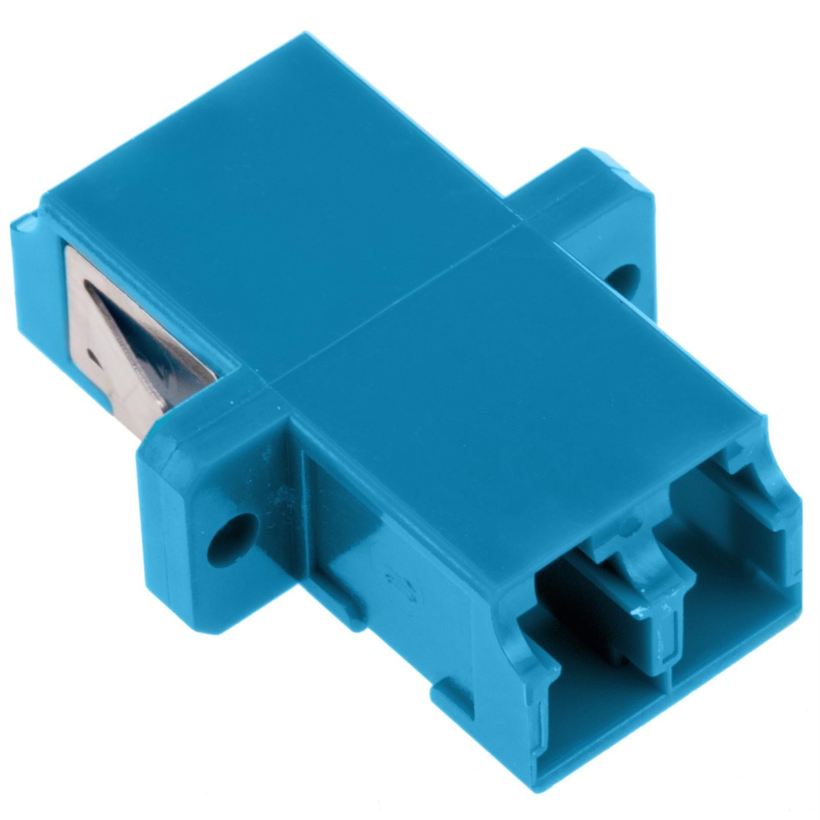 Adaptador de fibra óptica LC a LC azul monomodo dúplex | Leroy Merlin