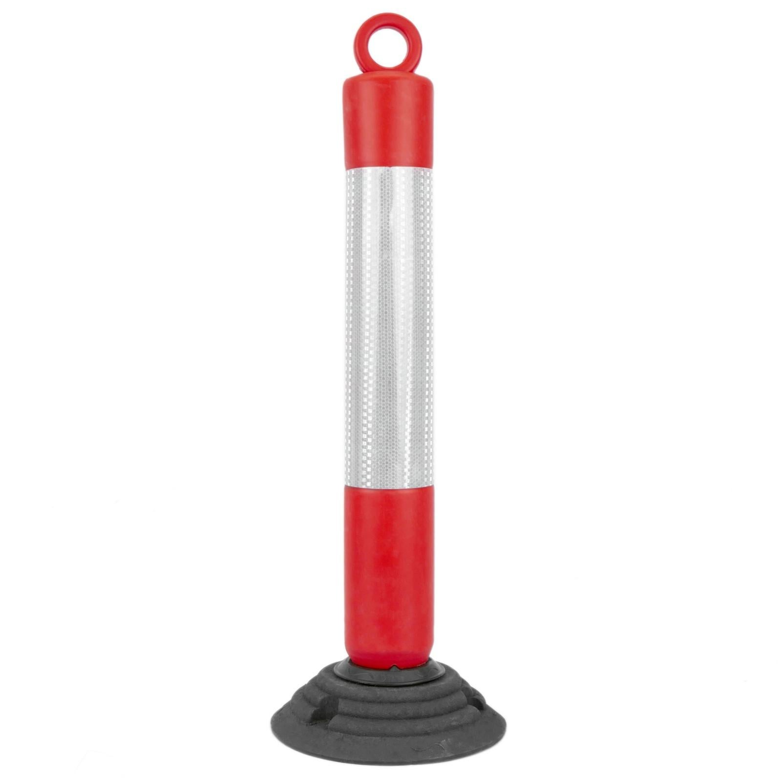 Poteau de signalisation et balise avec réflecteur blanc 800 x 100 mm ...