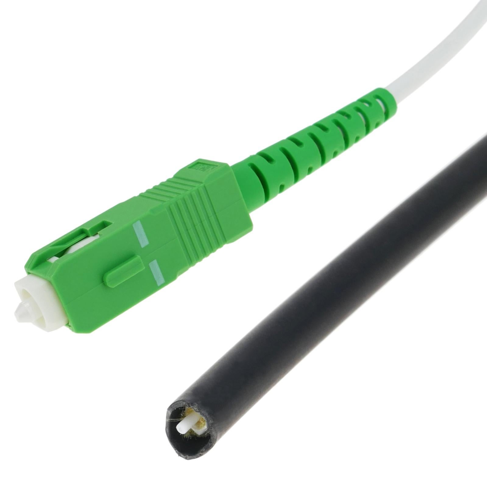 Câble Fibre Optique SC / APC Monomode Simplex G657A2 9 / 125 µm OS2 60 ...