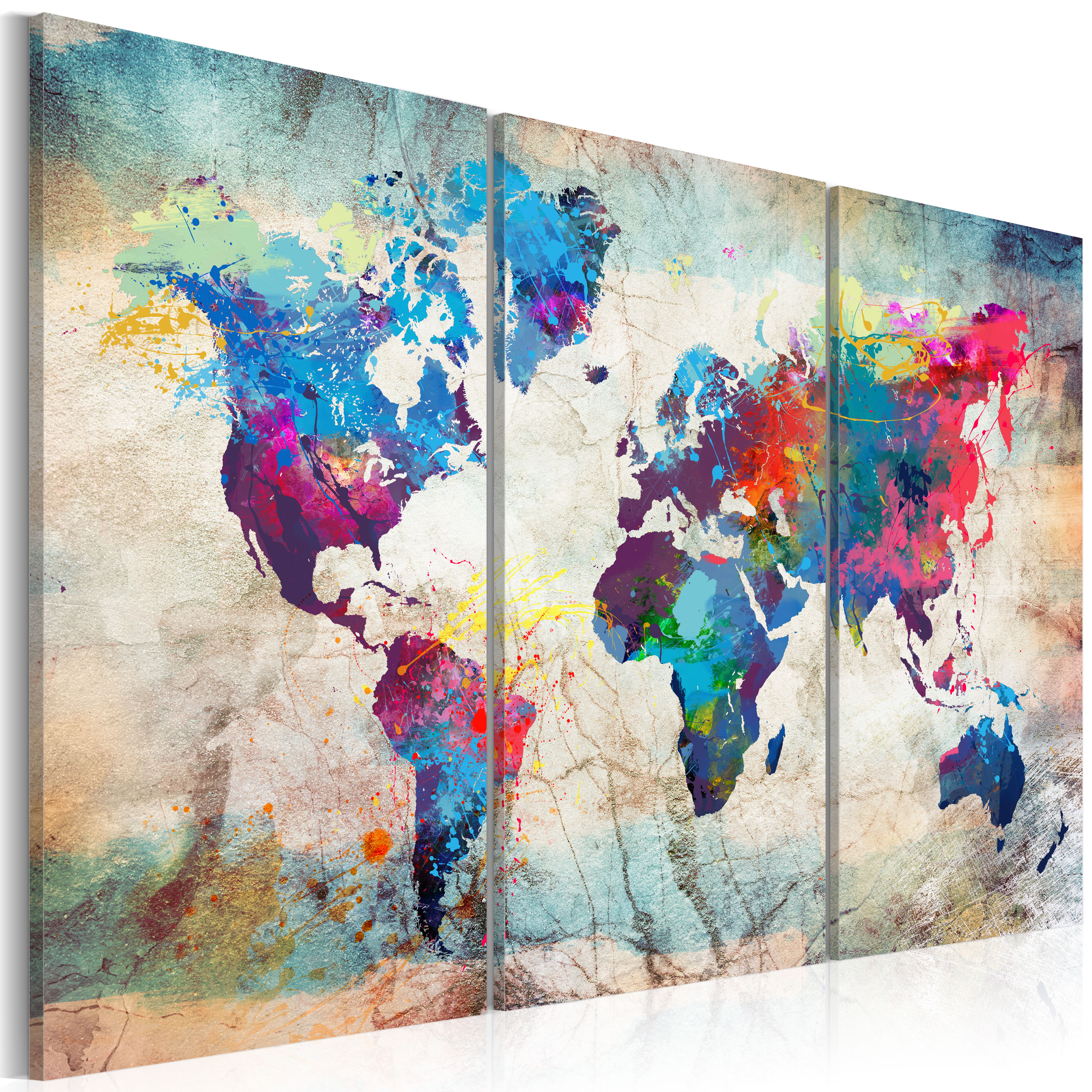 Tableau - World Maps: Modern Style - 120x80 | Leroy Merlin