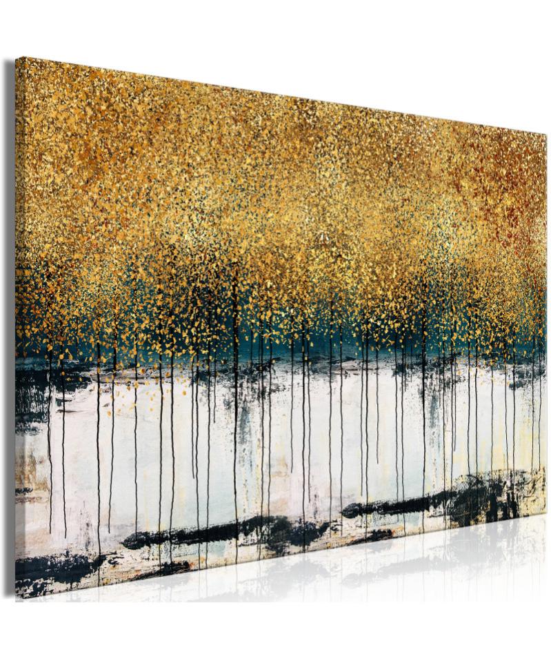 Tableau - Gilded Nature (1 Part) Wide 90x60 | Leroy Merlin