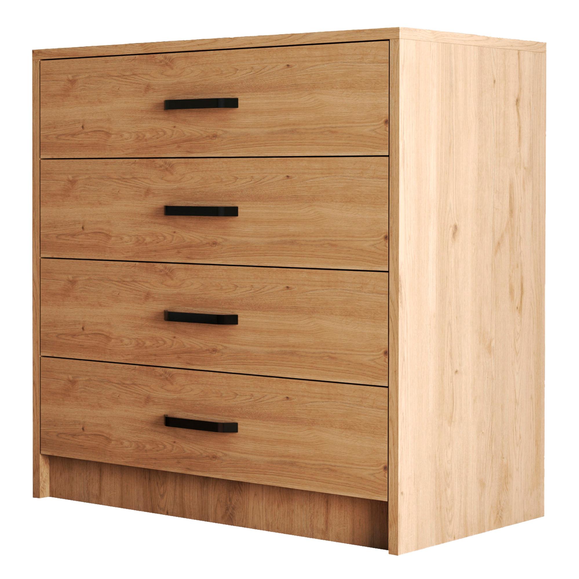 Cassettiera colore quercia con tavola agglomerata al 100% respinta in ...