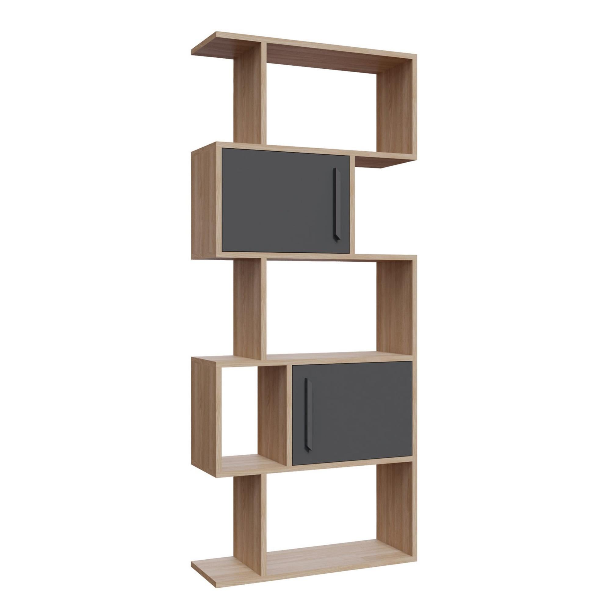 Libreria, 100% truciolare impiallacciato in melaminico, colore quercia ...