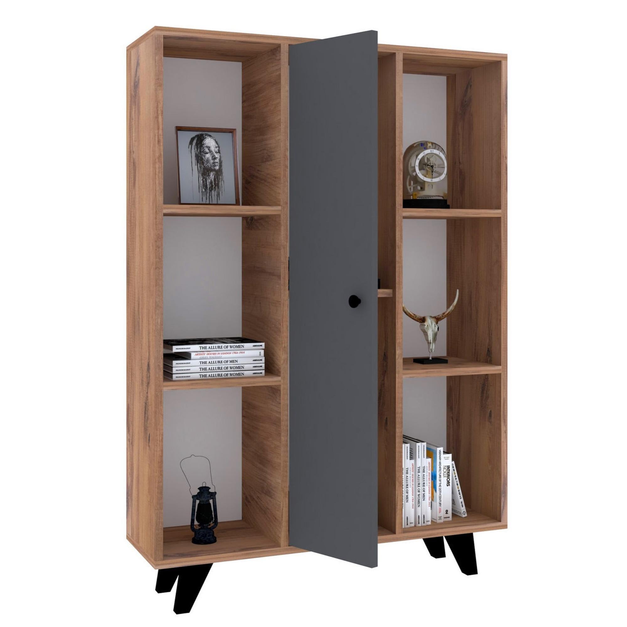 Libreria, 100% truciolare impiallacciato melaminico, Colore Atlantic ...