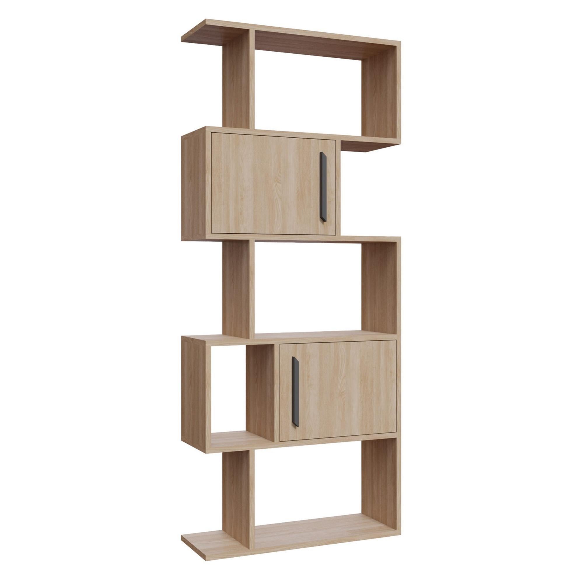 Libreria, 100% truciolare impiallacciato in melaminico, colore quercia ...