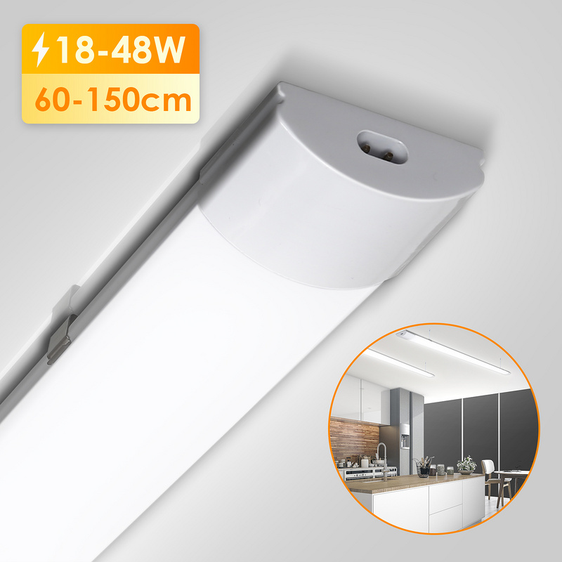 Réglette LED Lampe LED pour locaux humides Lampe pour locaux humides blanc neutre 120 cm atelier ...