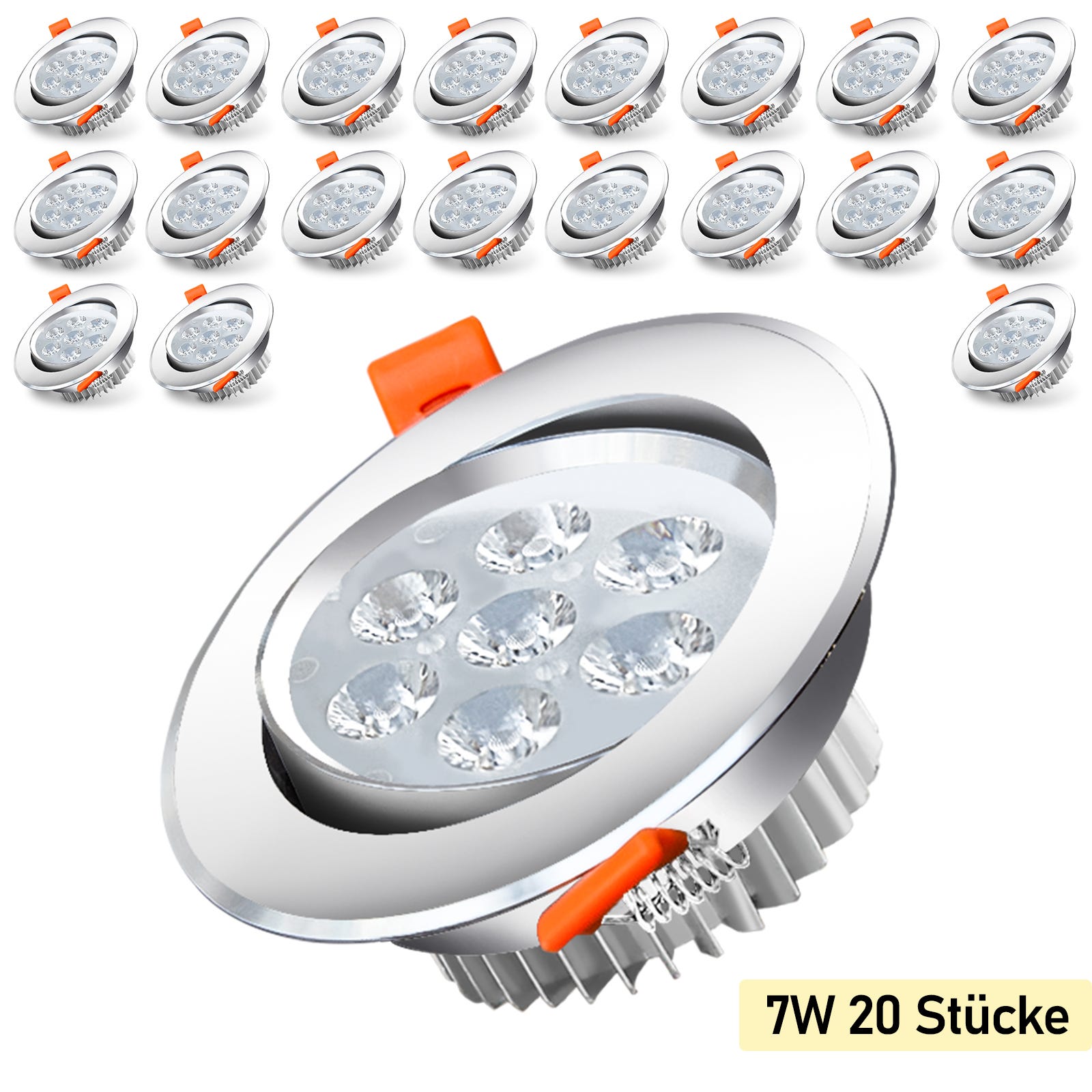 Lot De 20 Spots Encastrable Led Intégrés Spots à Encastrer 3w Blanc