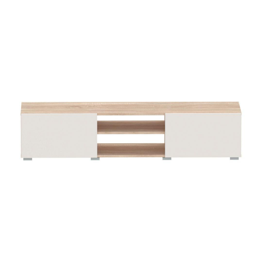 PODIUM TV stand 2 niches and 2 doors 140 X 31 white | Leroy Merlin