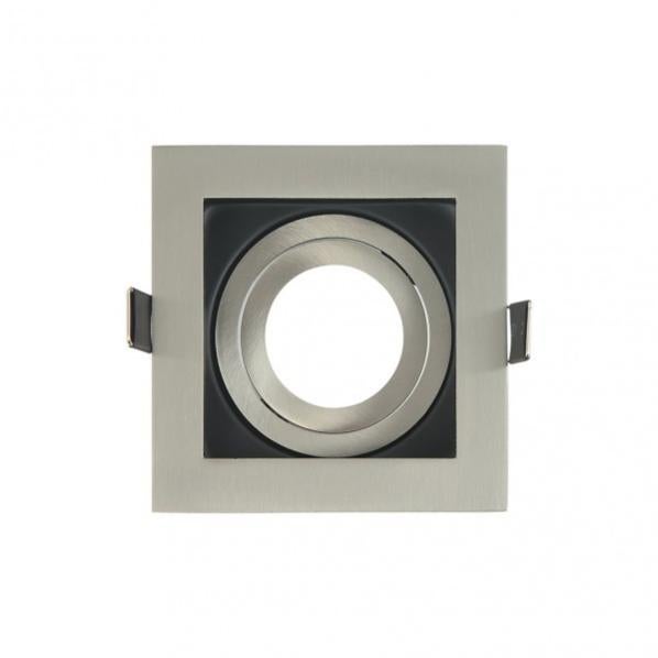 FAB 14368CU72 | Encastré Orient.batu 1xgu10 Square Niq / noir 3,5x10x10 Cm Cut 9x9 Cm w ...