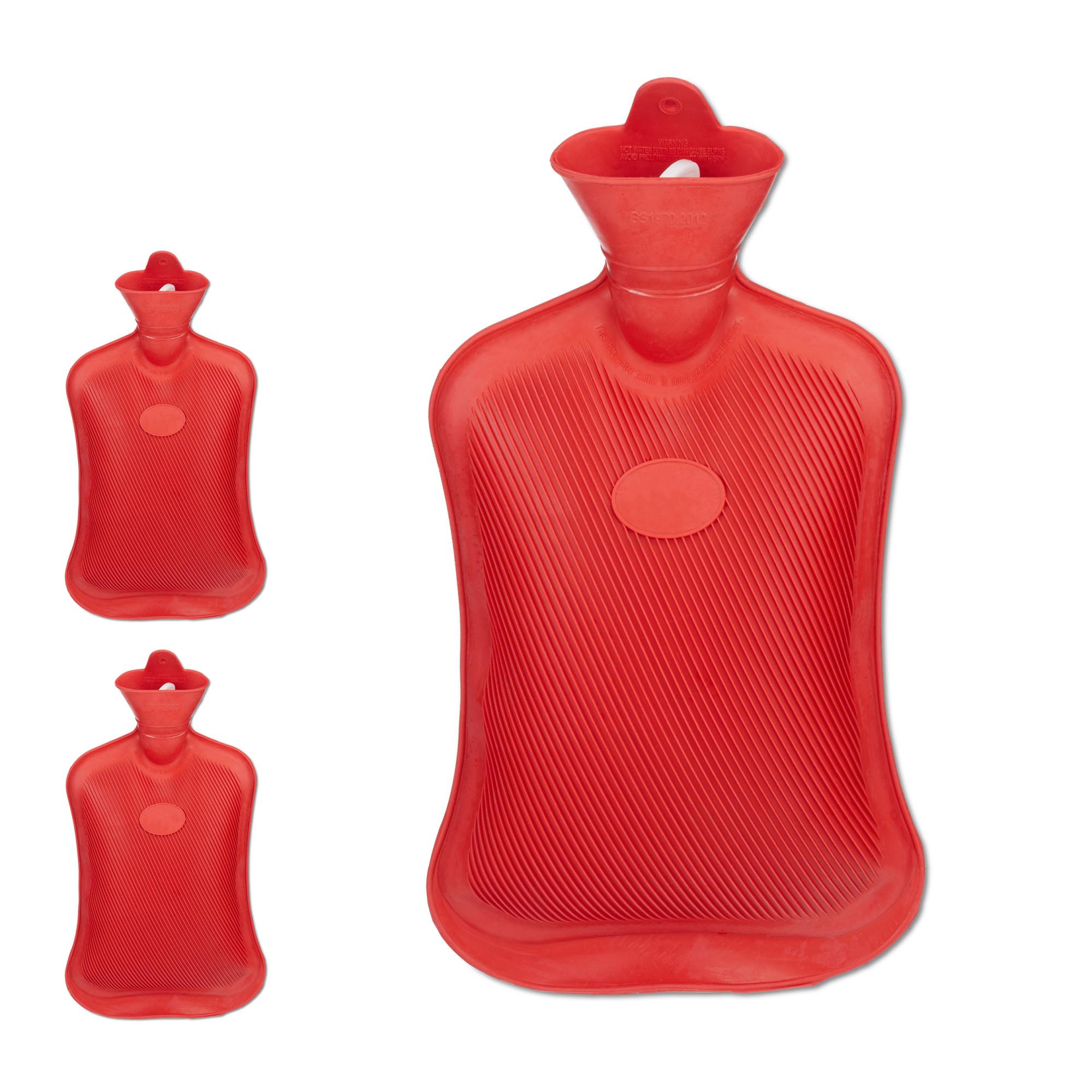 Bouillotte, lot de 3, sans housse, durable, sûr, 2 litres, pour le lit ...