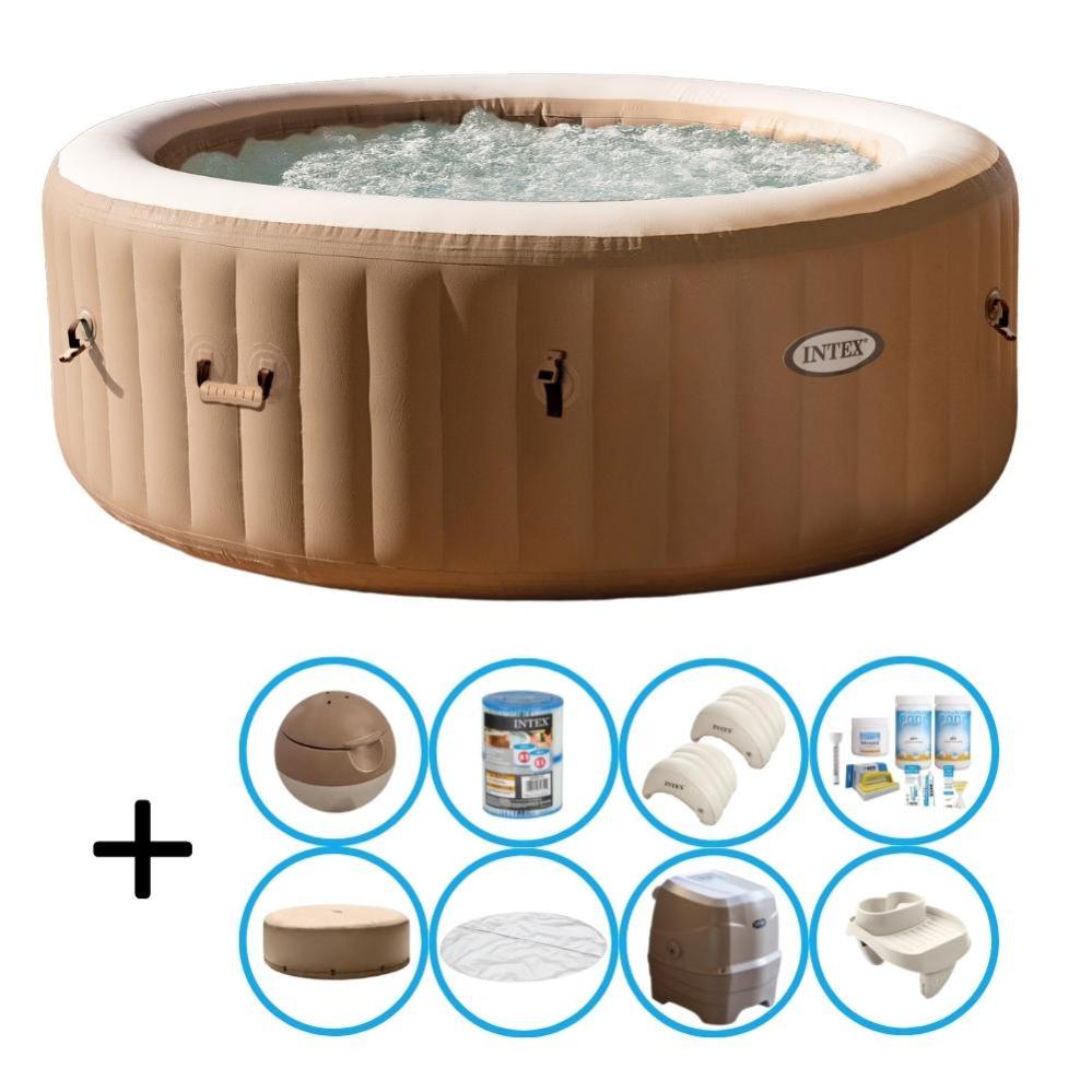 Intex - Bubble Massage - Jacuzzi - 196 x 71 cm - Avec couvercle isolant ...