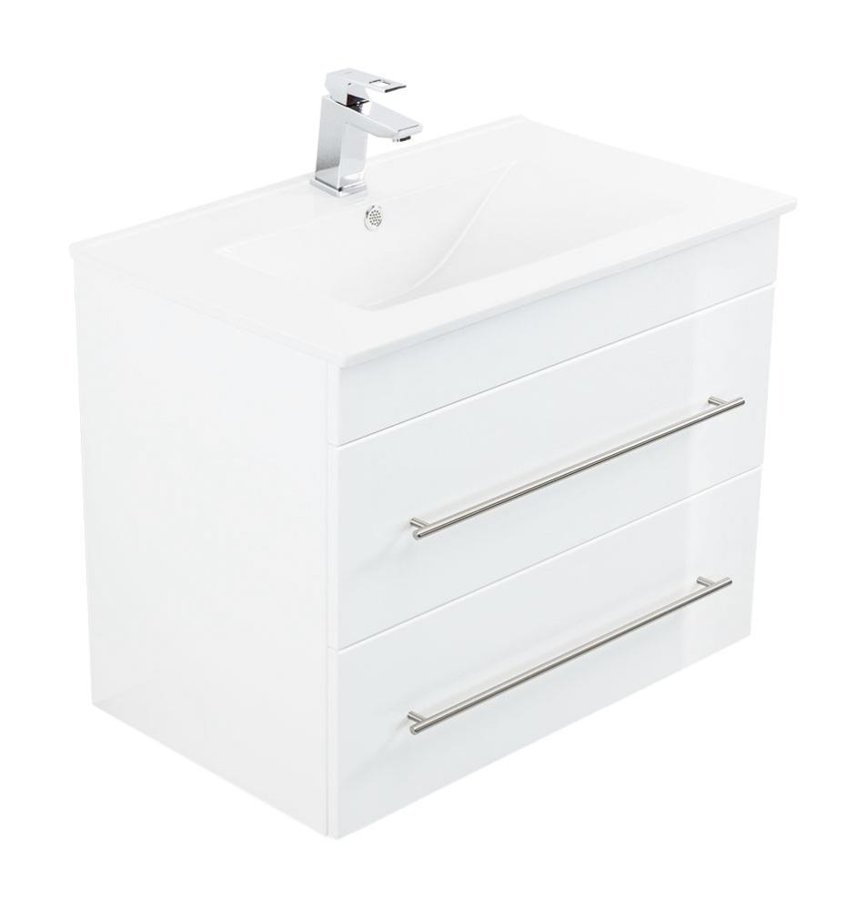 Meuble salle de bain CASA INFINITY 750 SoftClose blanc brillant | Leroy Merlin