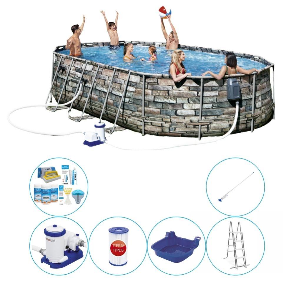 Piscine avec accessoires - Bestway Power Steel Stone Spa Jets ...