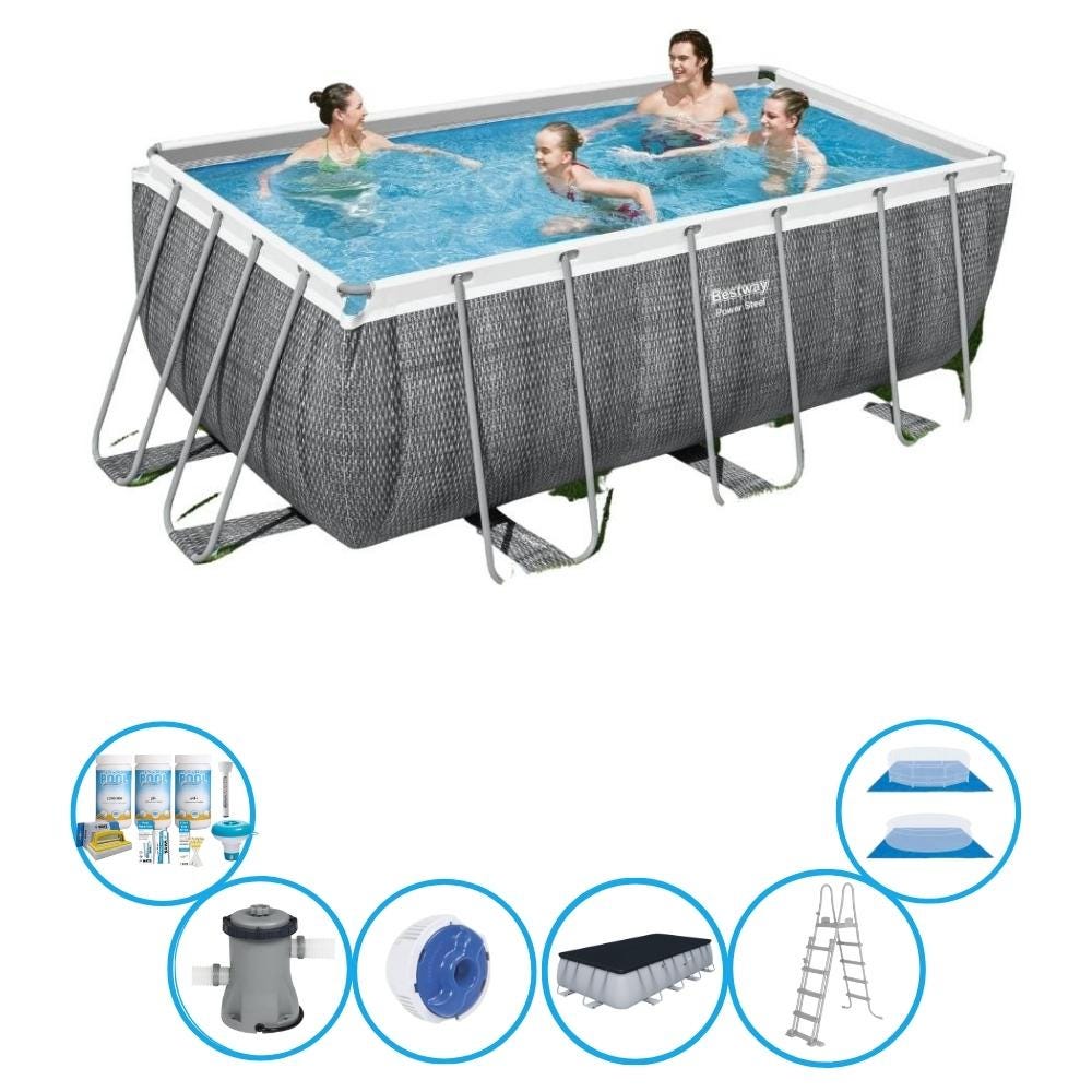 Bestway Piscine Power Steel - Avec des accessoires - 412x201x122 cm ... Bestway Piscine Power Steel - Avec des accessoires - 412x201x122 cm ...