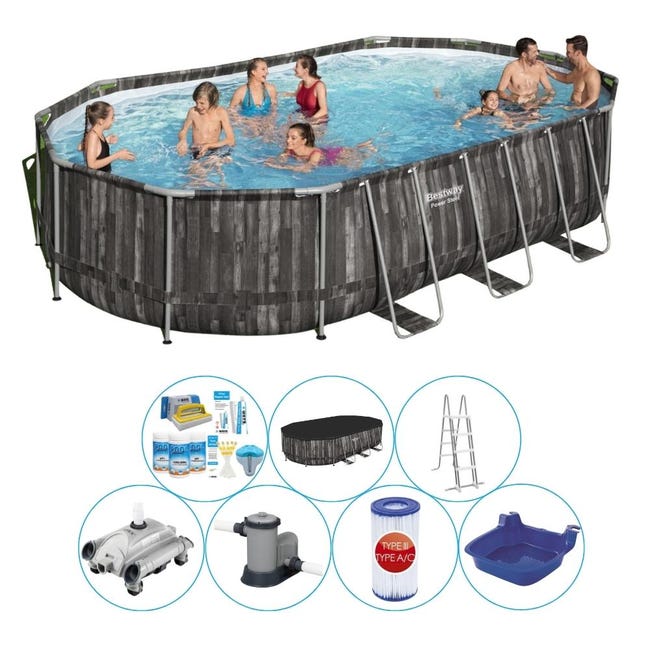Piscine avec des accessoires - Bestway Power Steel 610x366x122 cm ... Piscine avec des accessoires - Bestway Power Steel 610x366x122 cm ...