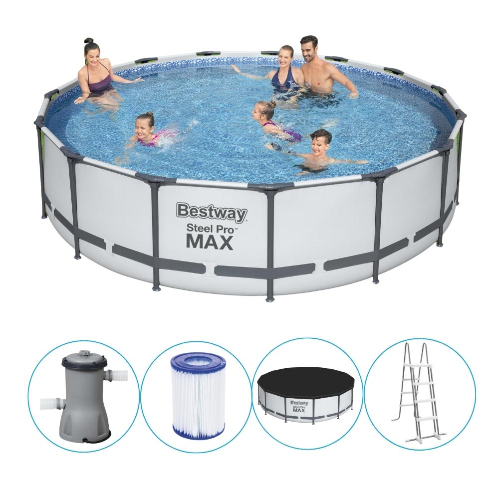 Bestway - Steel Pro MAX - Piscine tubulaire avec pompe de filtration et ... Bestway - Steel Pro MAX - Piscine tubulaire avec pompe de filtration et ...