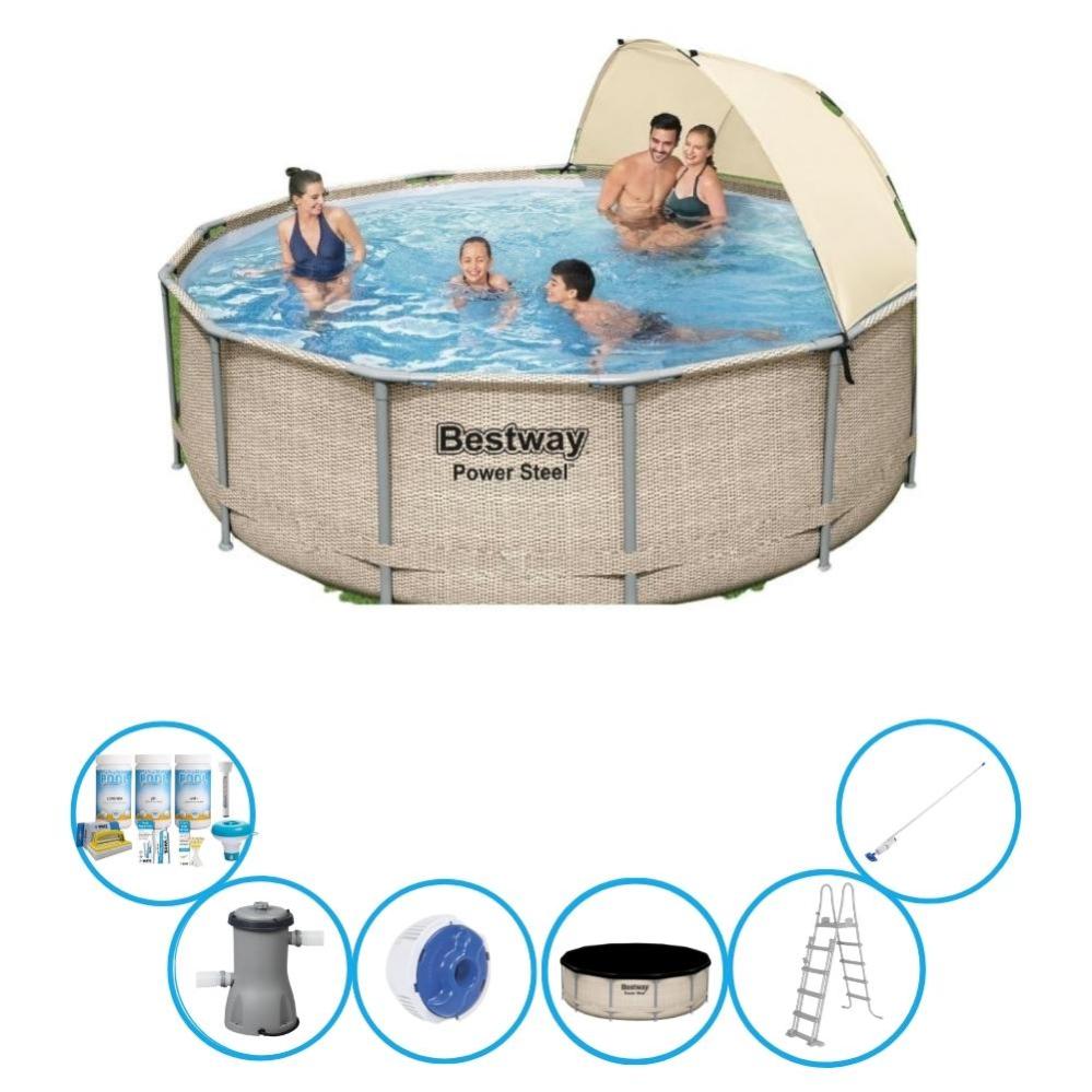 Bestway - Piscine Power Steel - Ensemble de piscine - 396x107 cm | Leroy Merlin