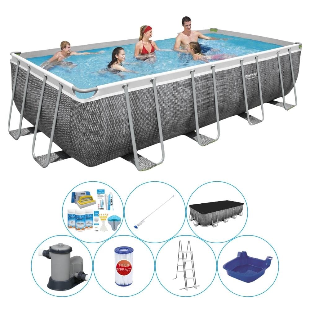 Piscine avec accessoires - Bestway Power Steel Rattan 549x274x122 cm ... Piscine avec accessoires - Bestway Power Steel Rattan 549x274x122 cm ...