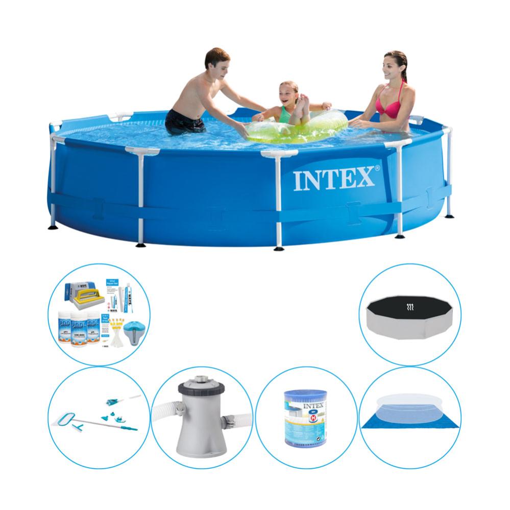 Set de piscine combinée - Intex Metal Frame Ronde 305x76 cm | Leroy Merlin