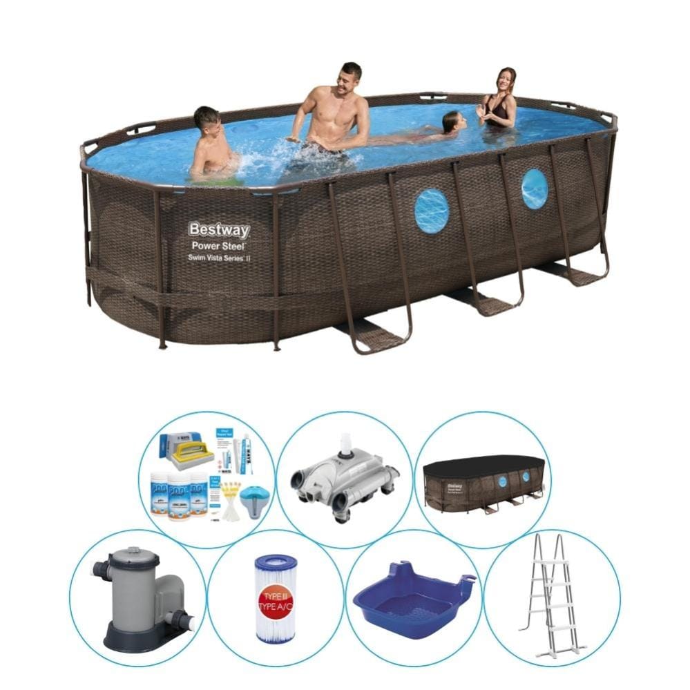 Piscine avec des accessoires - Bestway Power Steel Swim Vista ... Piscine avec des accessoires - Bestway Power Steel Swim Vista ...