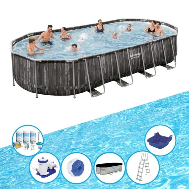 Bestway Piscine Power Steel - Plus des accessoires - 732x366x122 cm ... Bestway Piscine Power Steel - Plus des accessoires - 732x366x122 cm ...