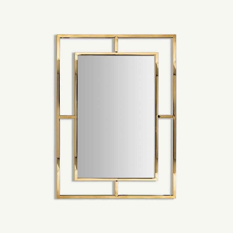 Miroir rectangulaire série DENVER GOLD du BURKINA | Leroy Merlin