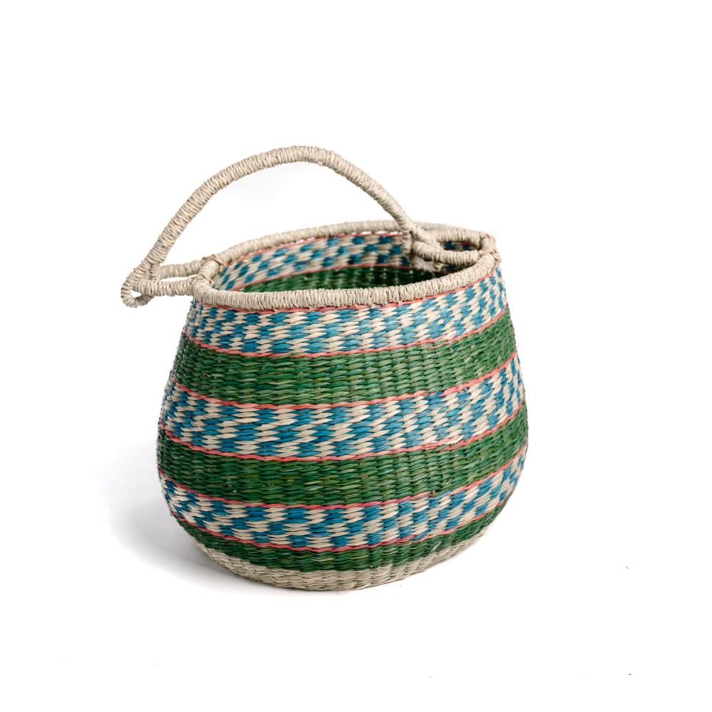 Paniers De Rangement Rond Tressés Naturel En Jonc De Mer Coloré | Leroy ...