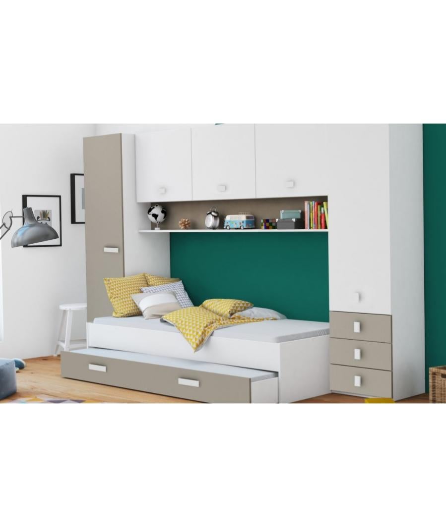 LETTO A PONTE CON ARMADIO AREN - Senza letto aggiuntivo | Leroy Merlin