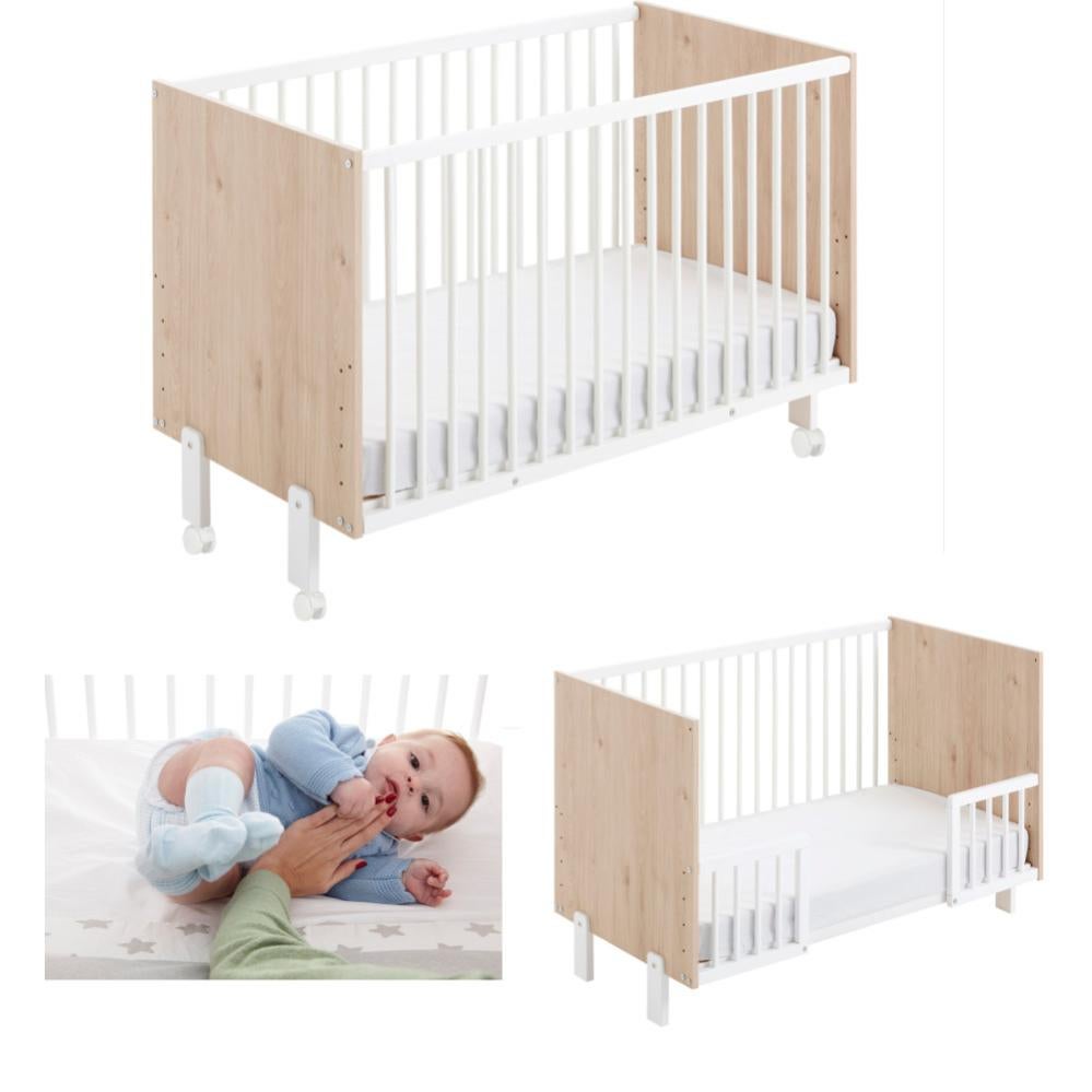 Lit d'appoint Shira 120x60 + kit d'appoint + rails pour transformer le ...