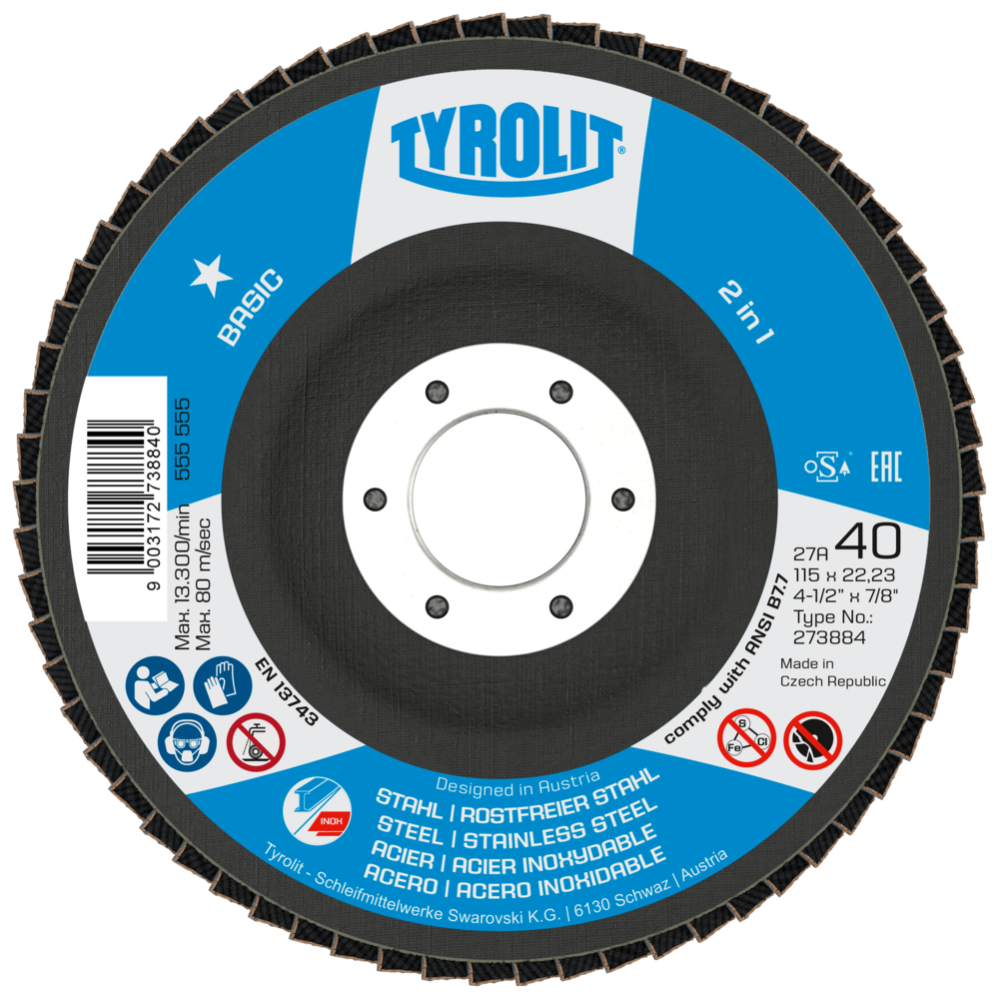 Acier disque / acier inoxydable 125x222 27a gr za40q-b | Leroy Merlin