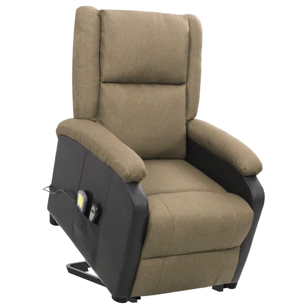 Fauteuil de massage inclinable Taupe Tissu | Leroy Merlin