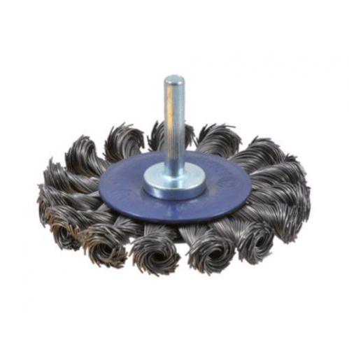 Cepillo circular acero de alambre trenzado con vástago de 6mm y ...