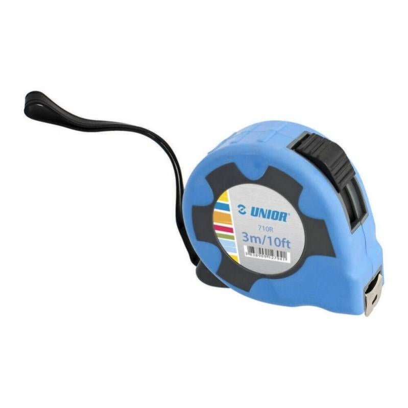 UNIOR 612794 - Flexómetro con freno y clip y doble medición 3m/10ft ...