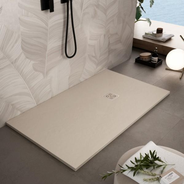 Piatto doccia mineralmarmo crema modello roma, dimensioni 75x180 ...