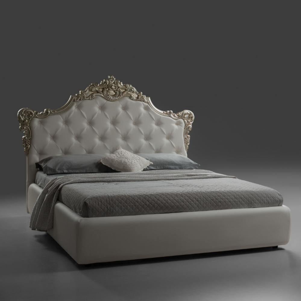 Letto matrimoniale bianco con contenitore Savoia | Leroy Merlin