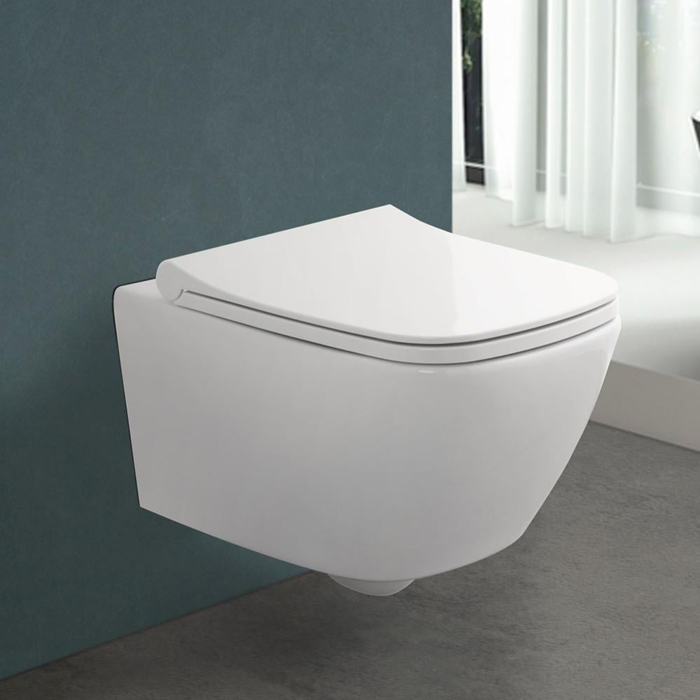 Vaso sospeso rimless in ceramica bianco lucido serie Rio | Leroy Merlin